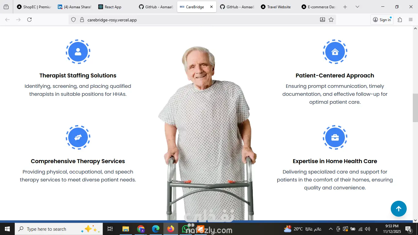 تصميم وبرمجة موقع متكامل متعدد الصفحات باستخدام Next.js و Tailwind CSS ...