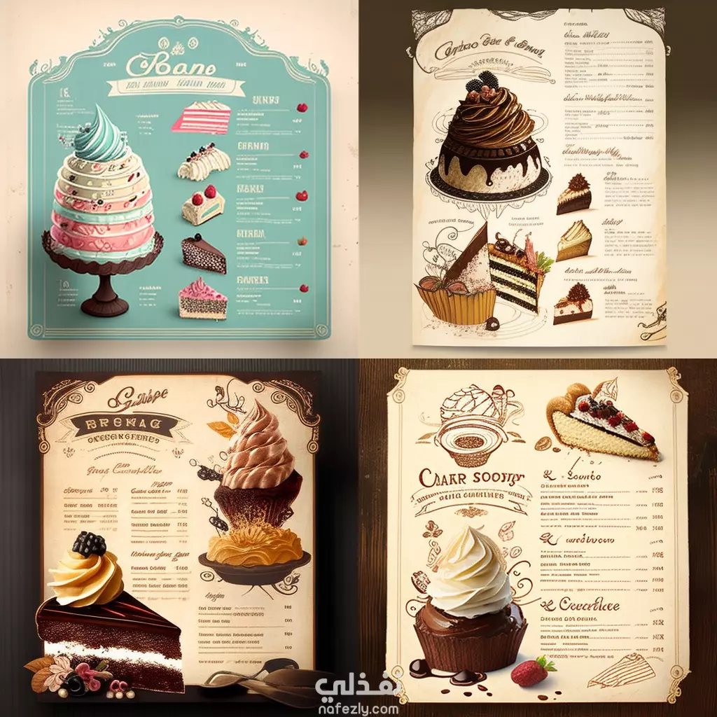 Cake shop Menu | نفذلي