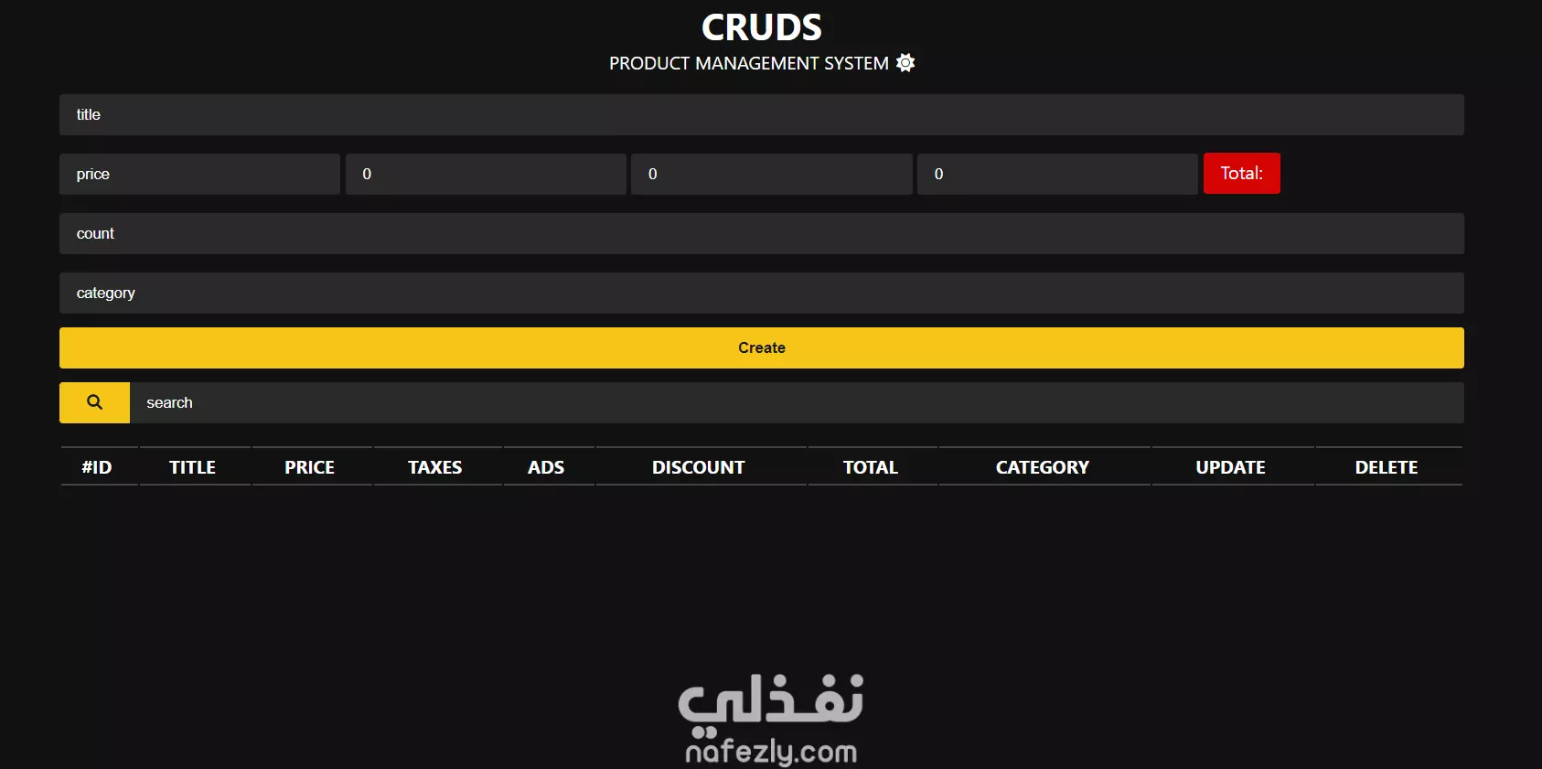 Cruds System | نفذلي