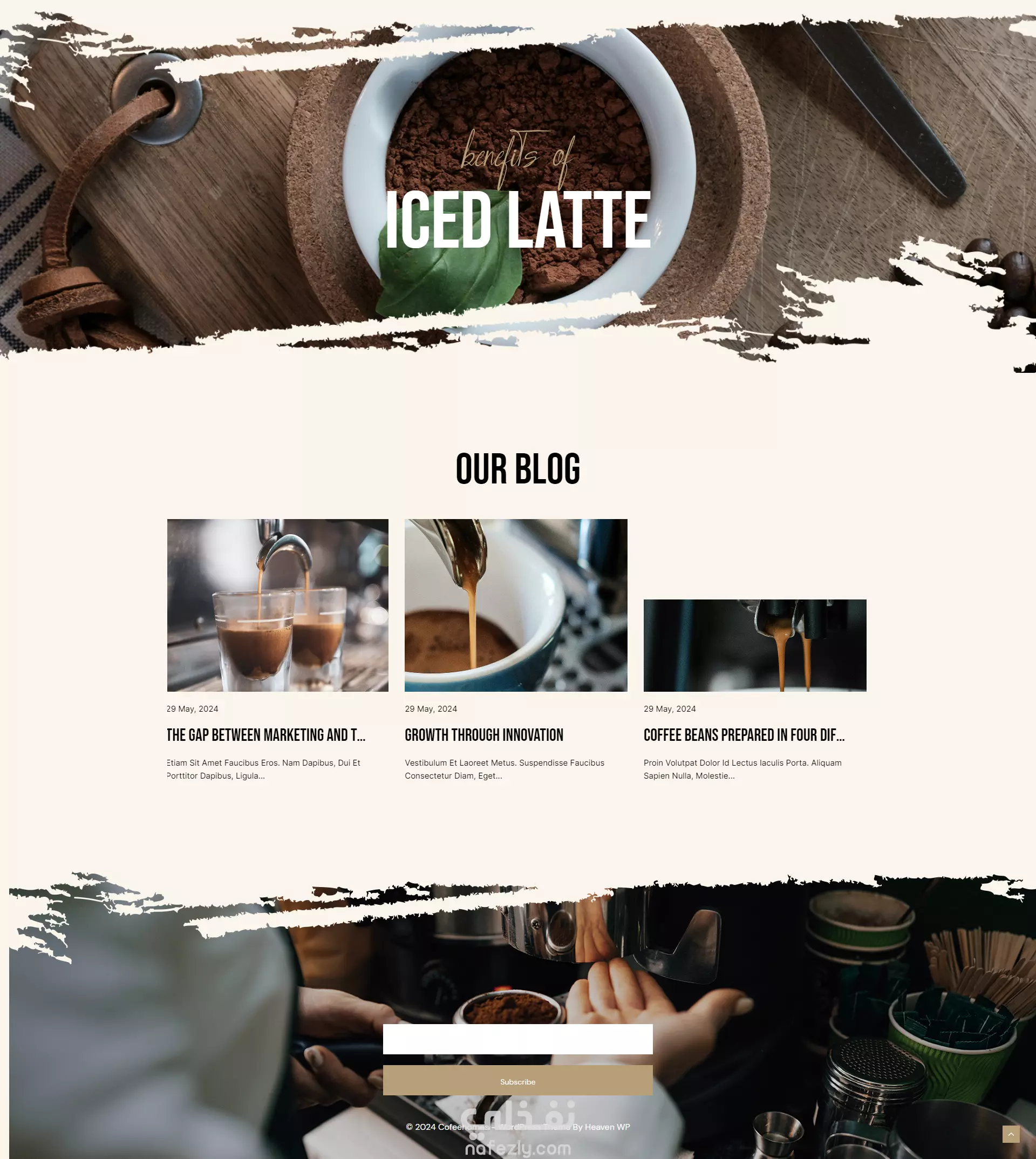 COFEE HOMES - Website design and development for a cafe | نفذلي