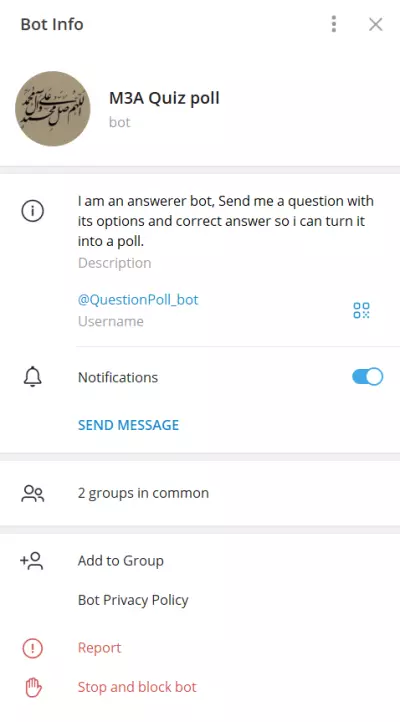 Telegram chat bot | نفذلي